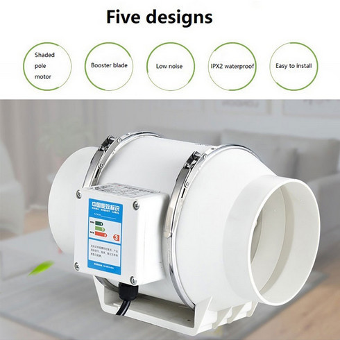 Jual newstok!! 4" Inline Duct Fan Hydroponic Extractor Fan Vent Exhaust Air Blower | Shopee ...