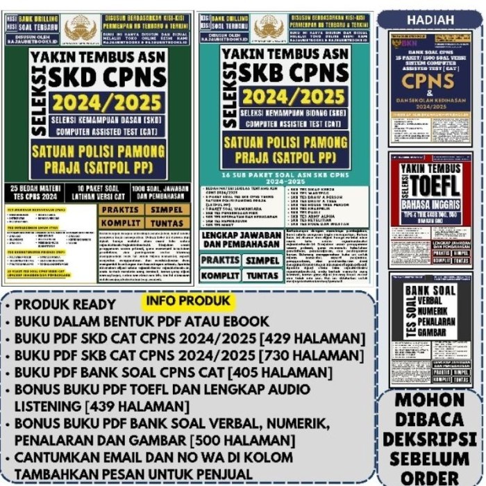 Jual Terbaru Buku Yakin Tembus Asn Cpns Cat Skd & Skb Cpns Polisi Pamong Praja (Satpol Pp) 2024 ...