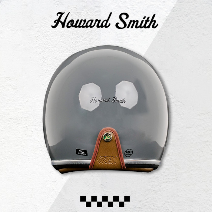 Jual Howard Smith Racer Retro Helm Full Face - Dark Grey | Shopee Indonesia