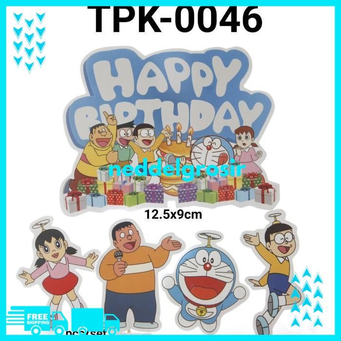 Jual CAKE TOPPER KUE TART HIASAN KUE TART DORAEMON EKSLUSIF !! | Shopee ...