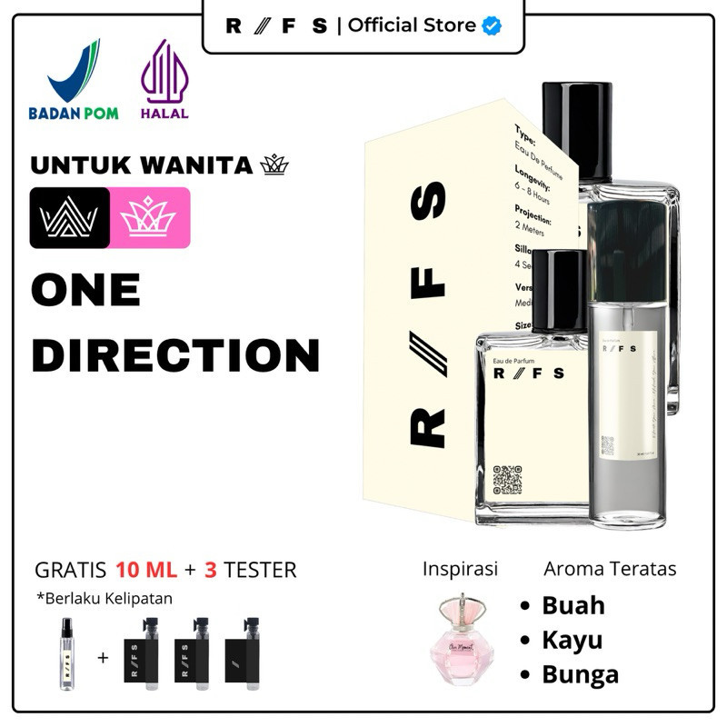 Jual RIFS PARFUM - One Direction EDP Extrait de Parfume Wanita Tahan ...