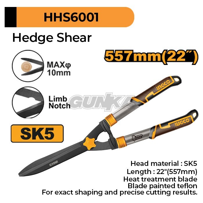 Jual Hedge Shear (SK5 22") INGCO HHS6001 Gunting Taman Dahan Ranting ...