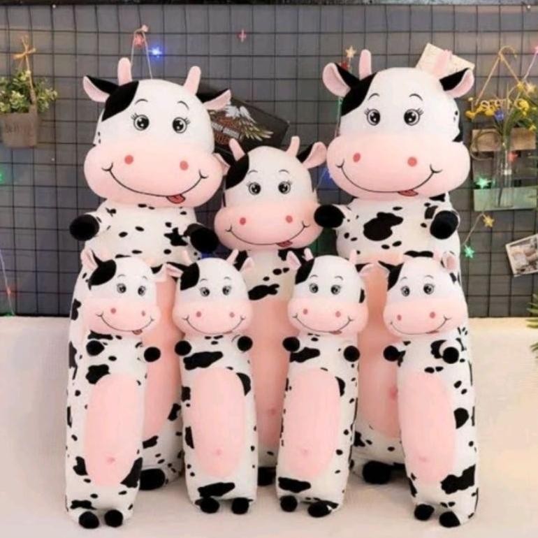 Jual Boneka Guling Sapi Bahan Plush Import Boneka Guling Sapi Ukuran ...