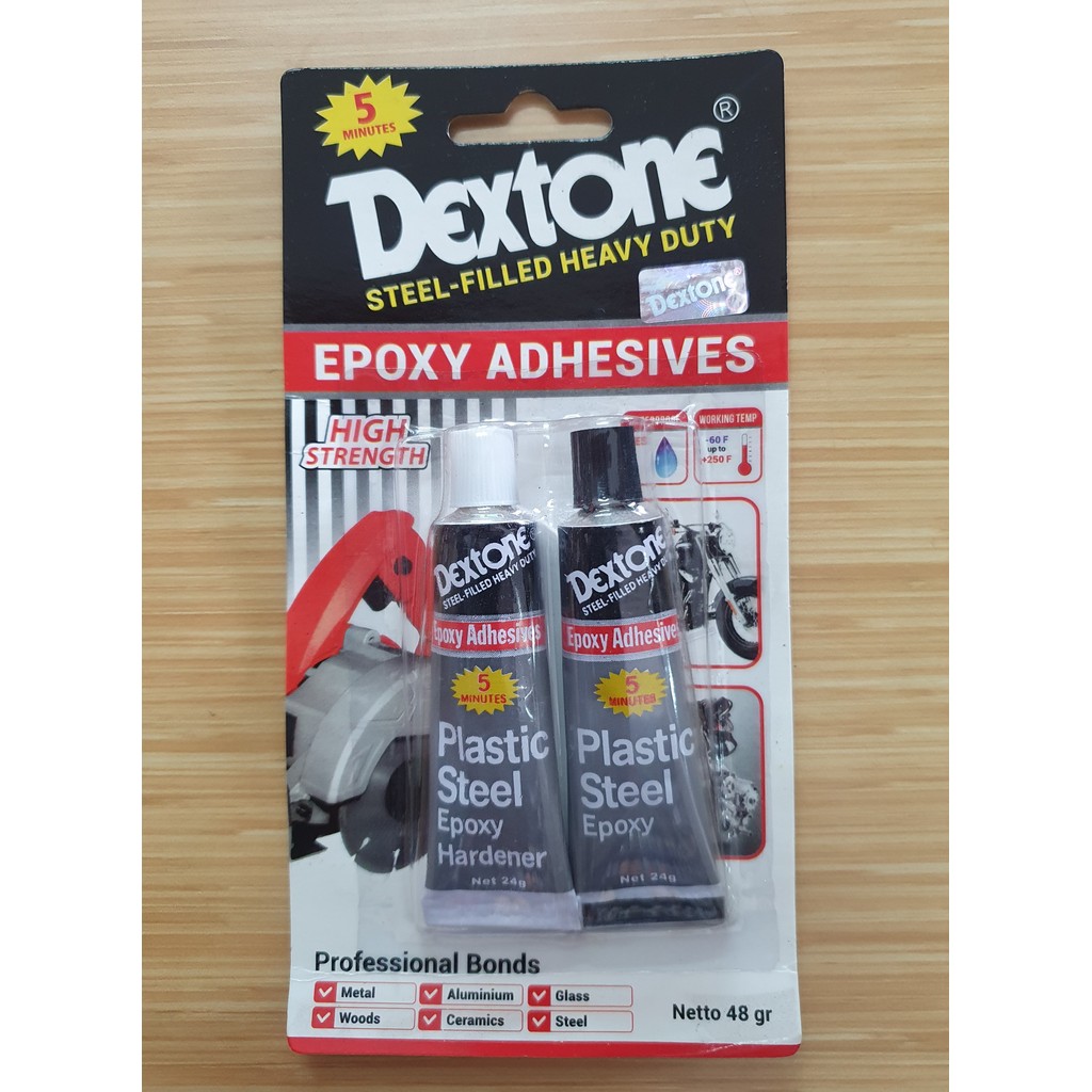 Jual Lem Besi Epoxy 5 Menit Dextone / Lem Besi Campur 48gr | Shopee ...
