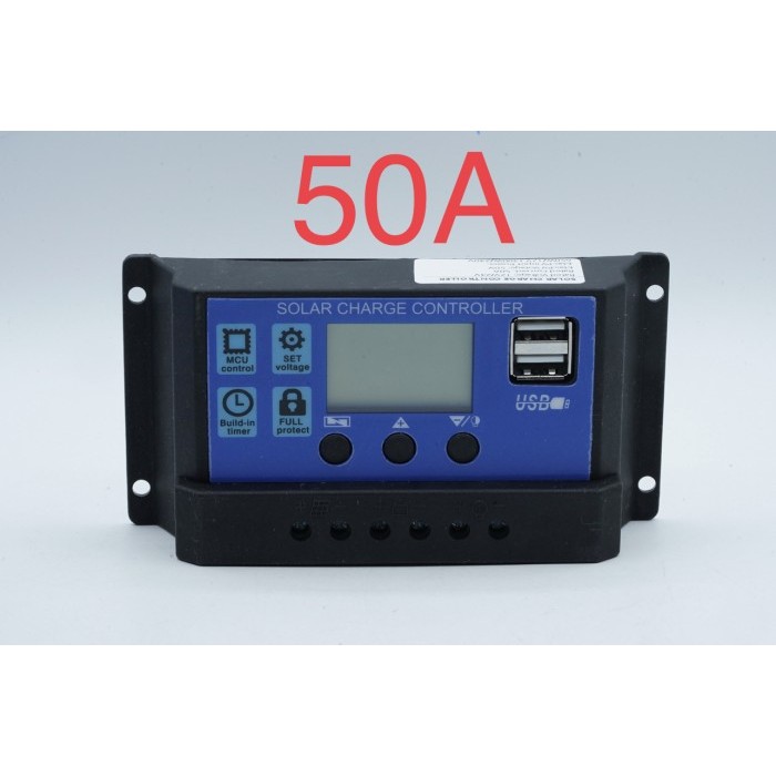 Jual Promo!! Solar Charge Controller 50A 12V 24V Auto Pwm Pengisi Daya ...