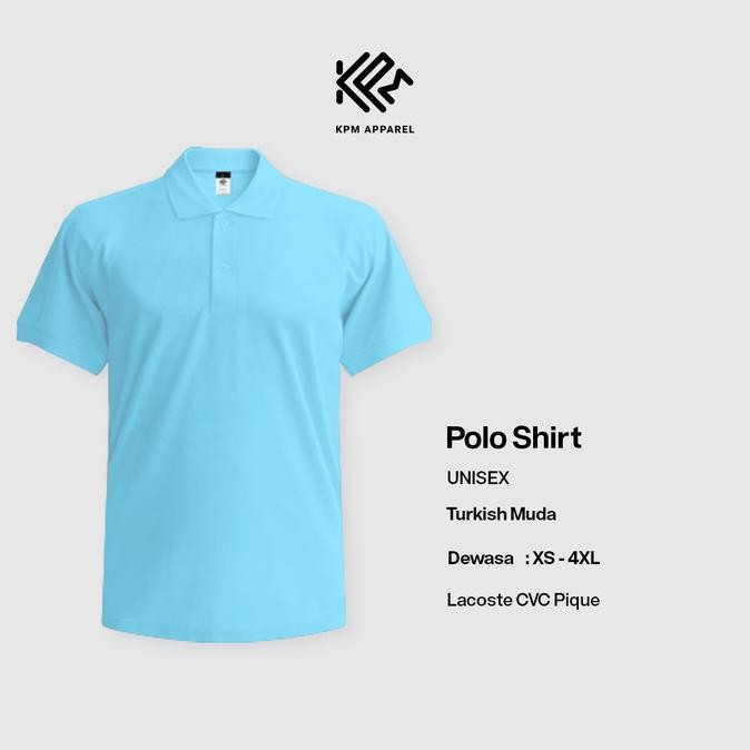 Jual KAOS POLO SHIRT PIQUE CVC KPM APPAREL BIG SIZE PART 3 - TURKIS ...