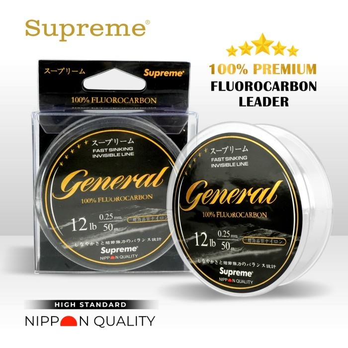 Jual Produk Ready Senar Leader SUPREME General 100% Fluorocarbon soft 50m Senar Pancing [ORI ...