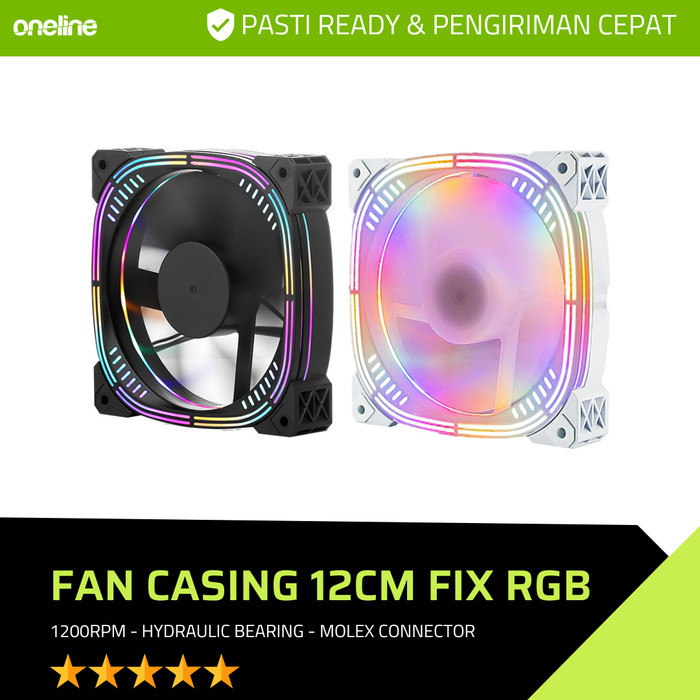 Jual Fan Casing 12CM Rainbow V2 Fix RGB Socket Molex Kipas Casing PC ...