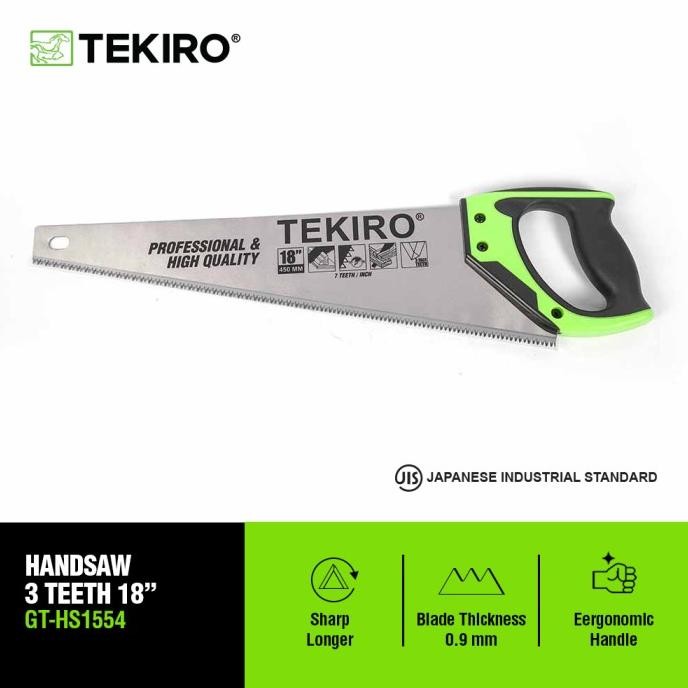 Jual GERGAJI TANGAN GAGANG TPR 18 INCH 3 MATA / GERGAJI KAYU | Shopee ...