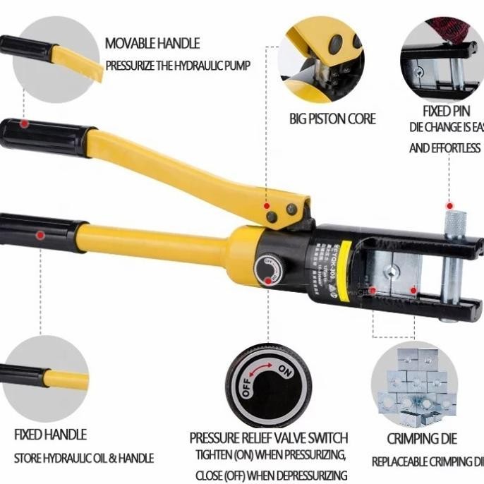Jual Tang Press Skun Hidrolik Yqk 300 300Mm Tang Crimping Tool | Shopee ...