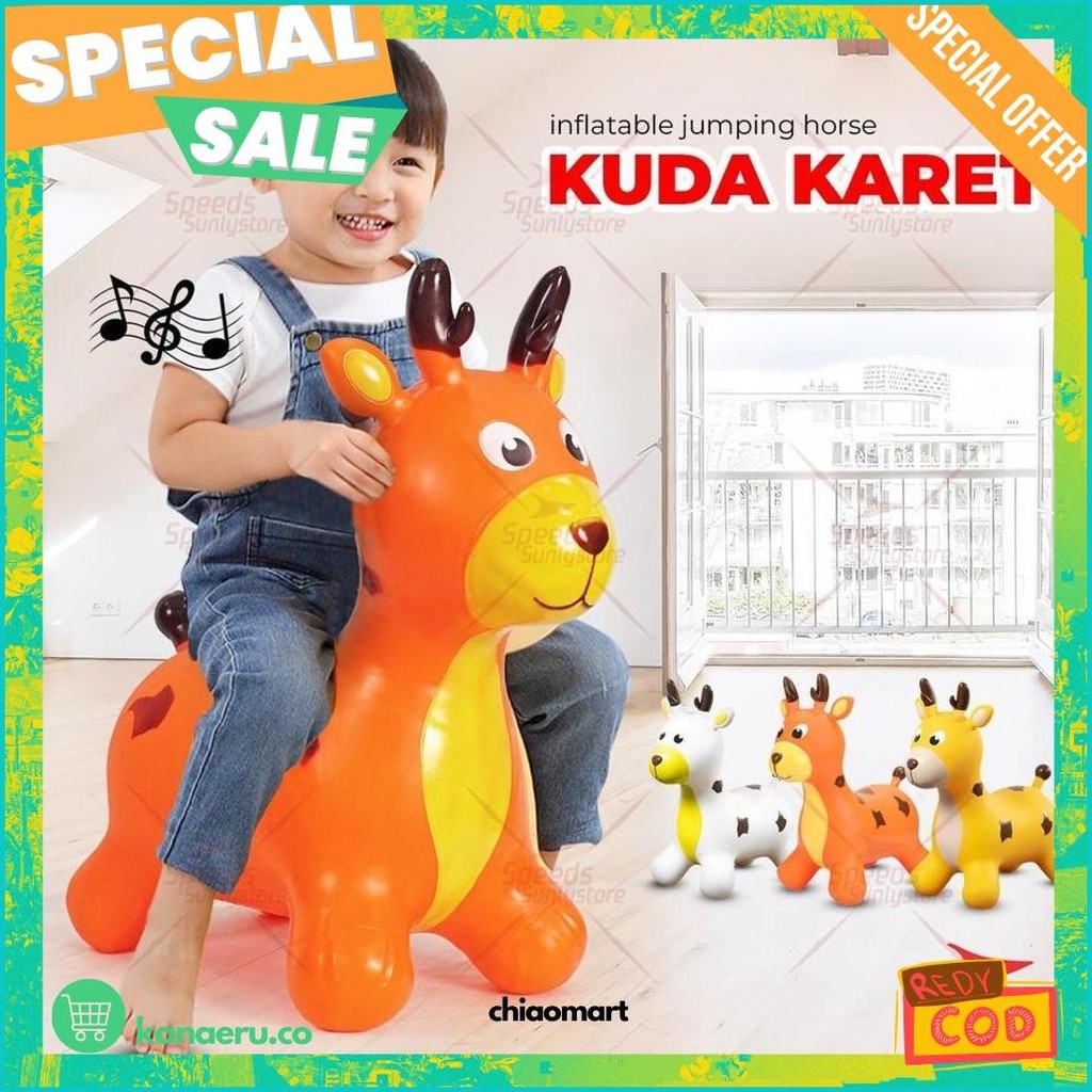 Jual Speeds Mainan Kuda Kudaan Karet Jumping Animal Mainan Tunggang ...