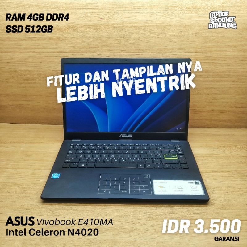 Jual ASUS VIVOBOOK E410MA INTEL CELERON N4020 RAM 4GB DDR4 SSD 512GB ...