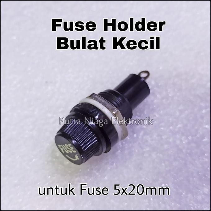 Jual Murah Fuse Holder Bulat Kecil / Rumah Fuse 5x20mm Panel / Tempat ...