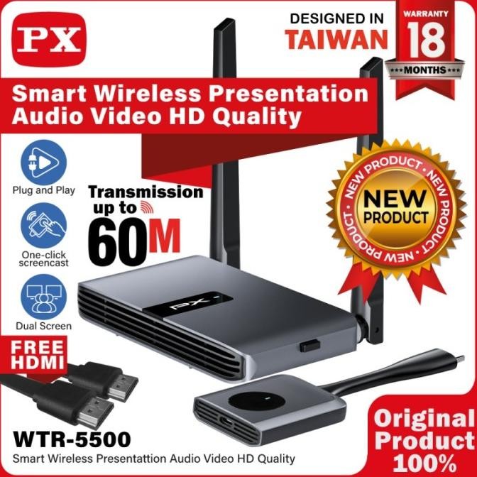 Jual wireless audio video hdmi vga transmitter receiver display px wtr ...