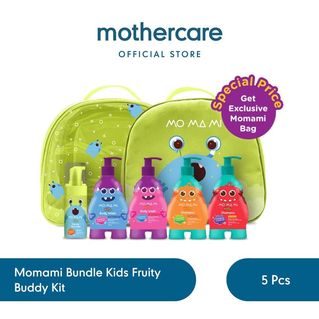 Jual Momami Bundle Kids Fruity Buddy Kit - Set Mandi Anak | Shopee ...