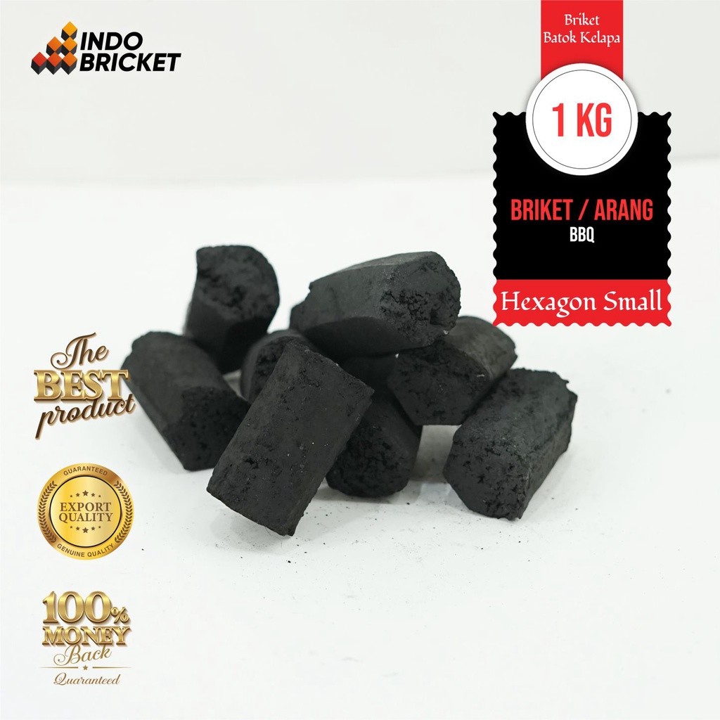 Jual Arang / Briket / Charcoal Batok Kelapa BBQ Hexagon Small Kecil 1KG ...
