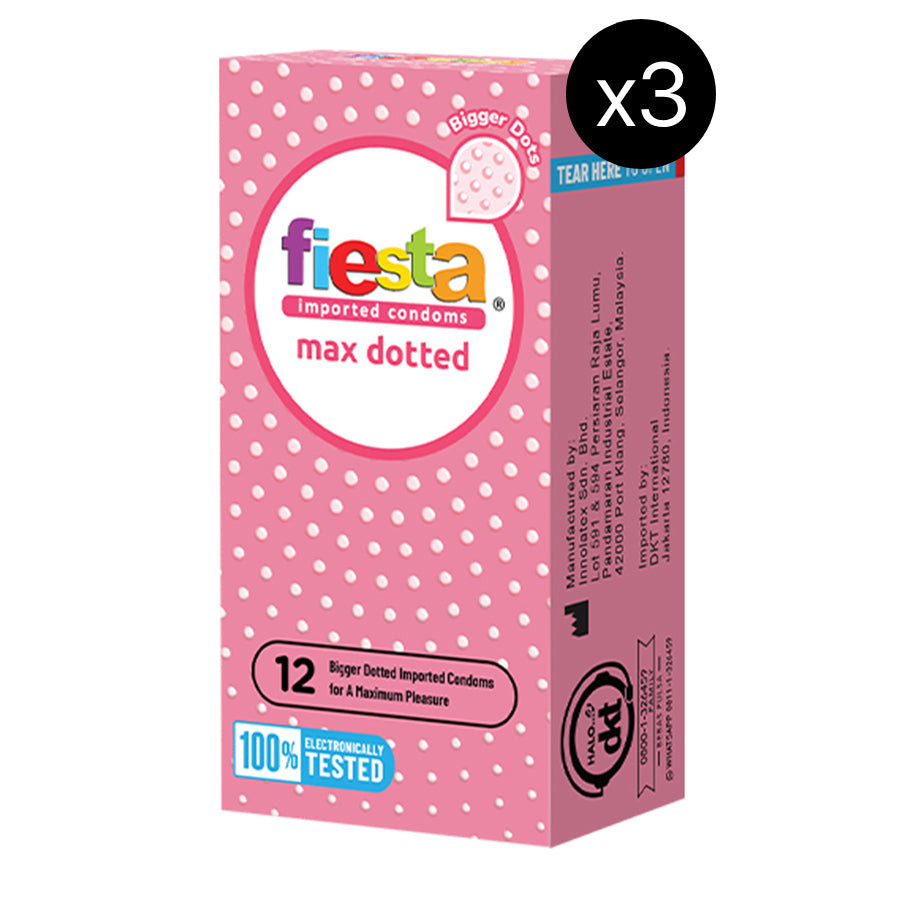 Jual Special Bundling - Fiesta Fiesta Kondom Max Dotted - 12 Pcs (3 Box) | Shopee Indonesia