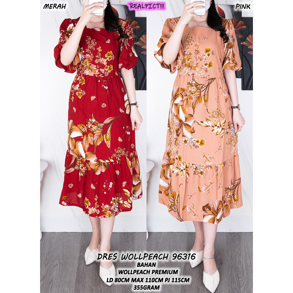 Jual DRES WOLLPEACH 96316 (READY STOK) | Shopee Indonesia
