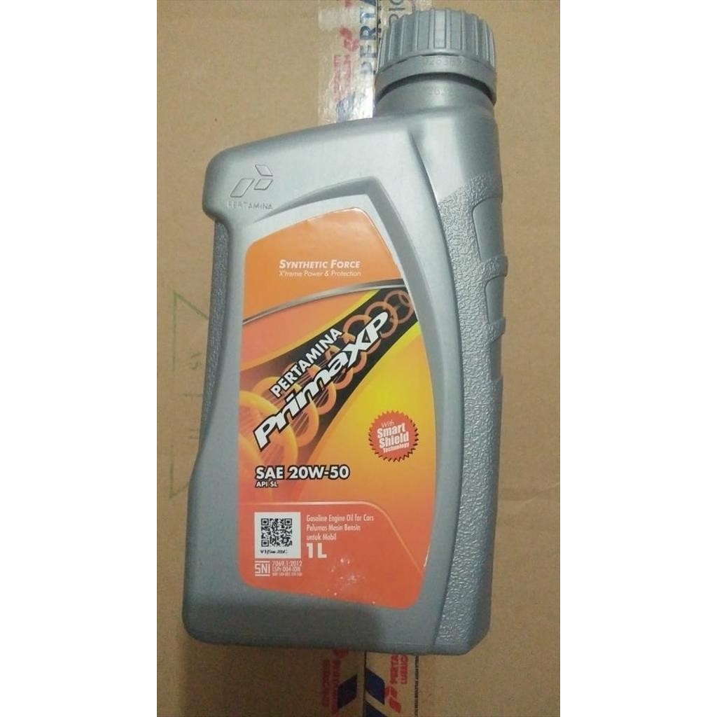 Jual Oli Mesin Mobil Pertamina Prima XP 20W-50 SL Smart Shield 1 liter | Shopee Indonesia
