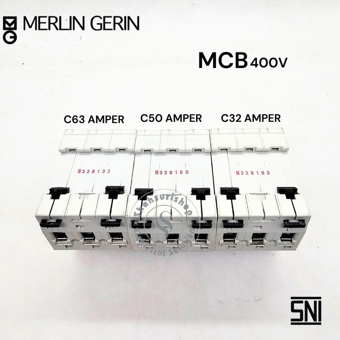 Jual Merlin Gerin Mcb Nc45A 3 Phase/Fase 32A 50A 63A | Shopee Indonesia