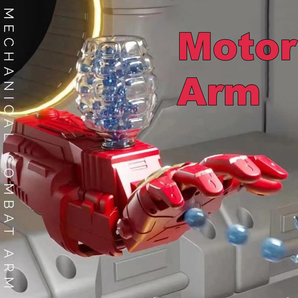 Jual ELECTRIC MECHANICAL STEEL ARM WATER GEL BALL GUN SPLATTER WEARABLE ...