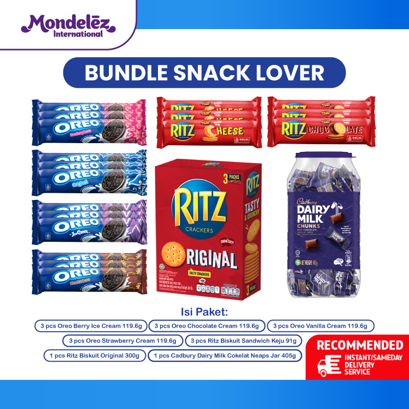 Jual [BUNDLE SNACK LOVER] Paket Coklat Cadbury, Biskuit Oreo, Crackers ...