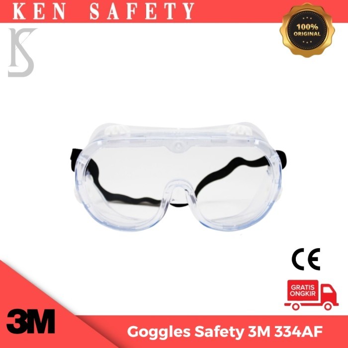 Jual Promo!! Kacamata Goggle Safety & Chemical - 3M 334Af | Shopee ...