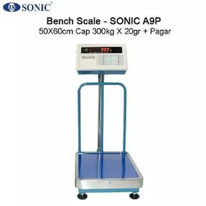 Jual Timbangan Duduk/Barang Sonic A9P+Pagar+Printer 300Kg/20G Uk 50X60 !! Ready | Shopee Indonesia