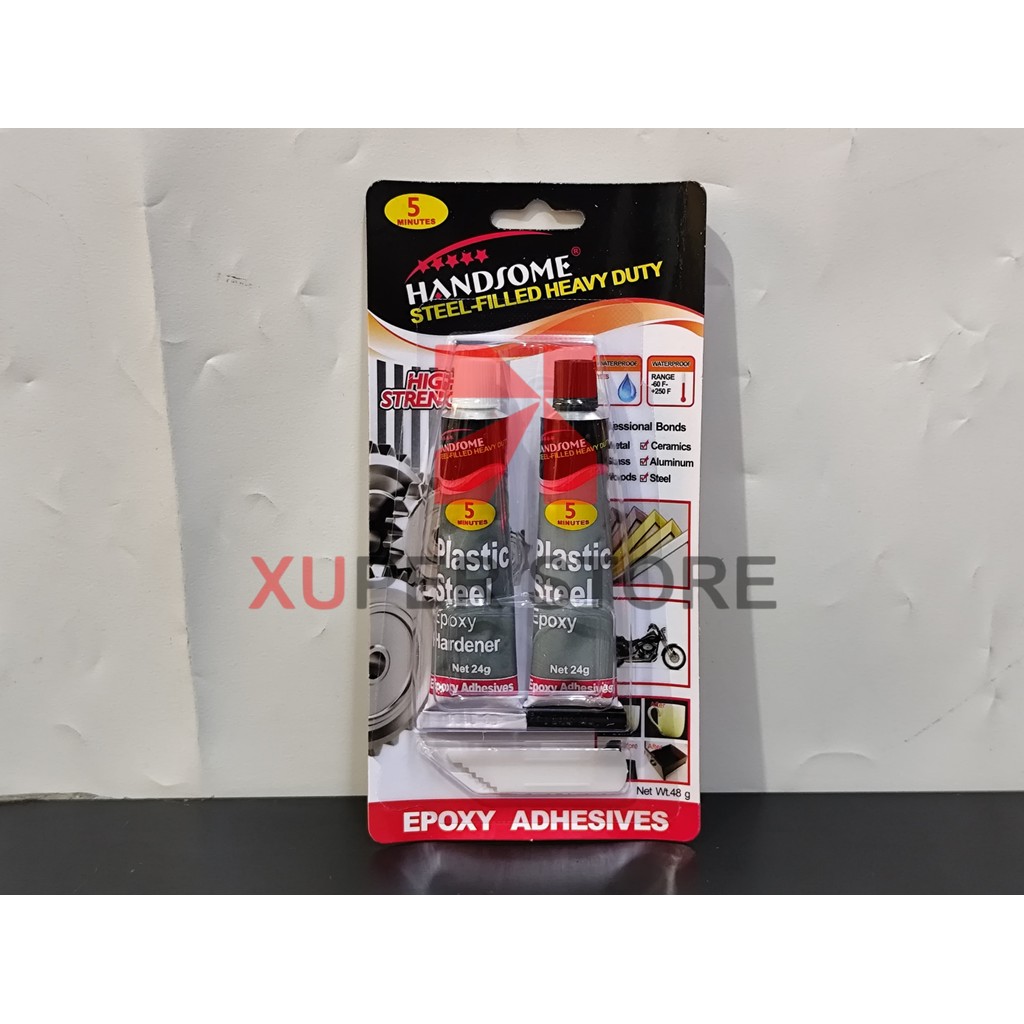 Jual LEM HANDSOME 5 MINUTES - LEM BESI 5 MENIT - EPOXY + HARDENER ...
