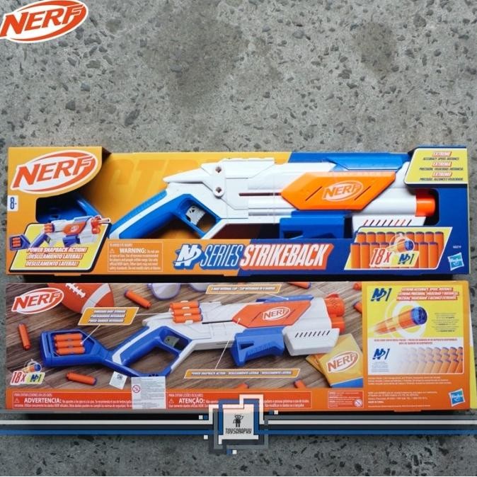 Jual Nerf N Series Strikeback Dart Blaster Shotgun with 18 Nerf N1 Darts Elite Strike | Shopee ...