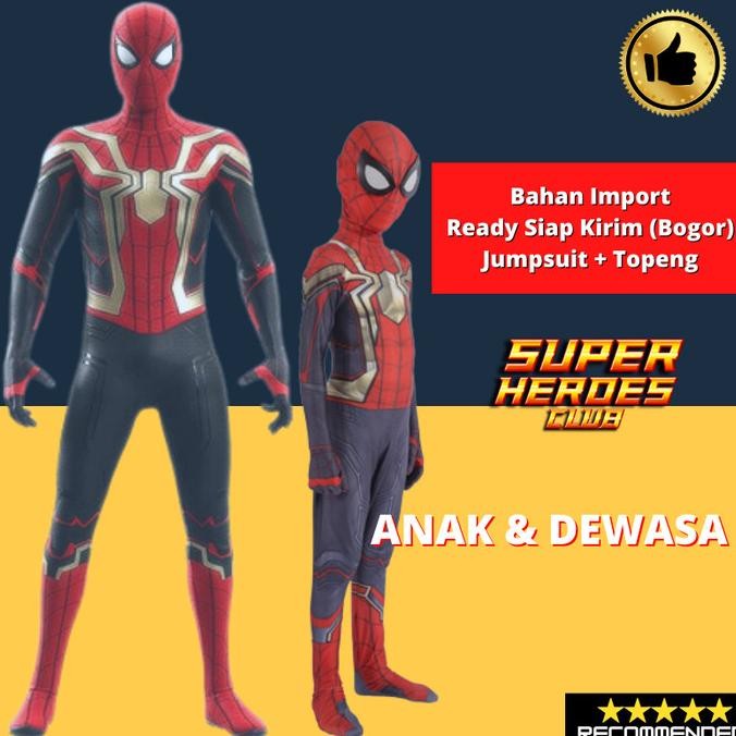 Jual Kostum Spiderman No Way Home Anak Dewasa Baju Cosplay Superhero Import | Shopee Indonesia