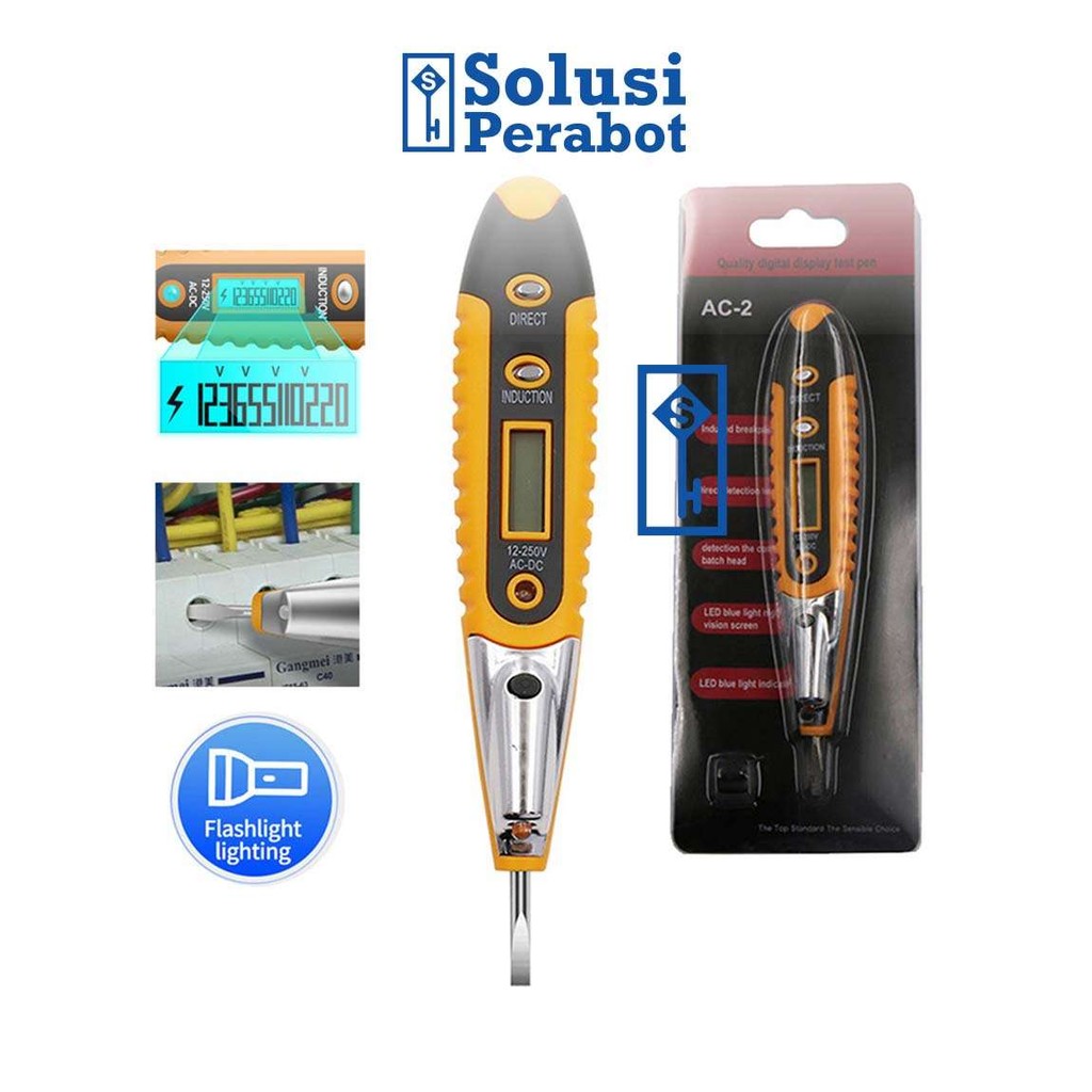Jual Tespen Digital AC-2 AC-DC 12-250V AI14 SP / Pen Test Testpen ...