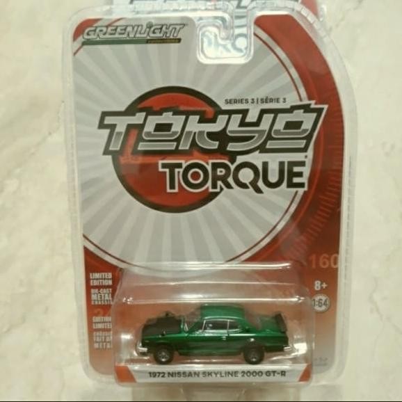 Jual greenlight tokyo torque 1972 nissan skyline 2000 gtr green machine ...