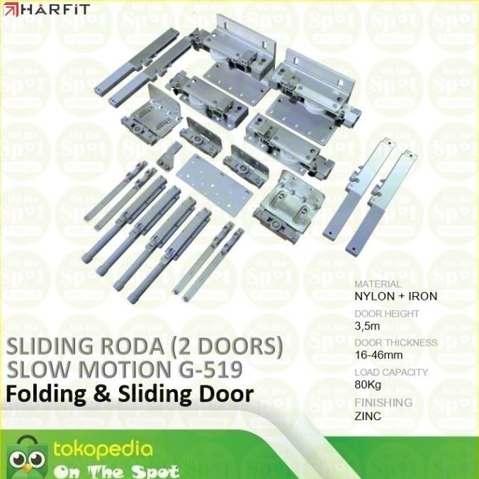 Jual RODA PINTU LEMARI GESER SLIDING DOOR G519 HARFIT 2 DAUN - 4 DAUN ...