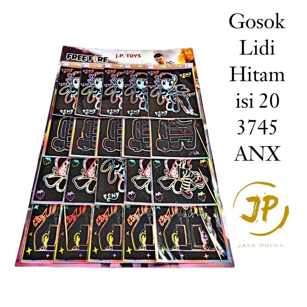 Jual MAINAN ANAK GOSOK LIDI HITAM WARNA ISI 20 PCS | Shopee Indonesia