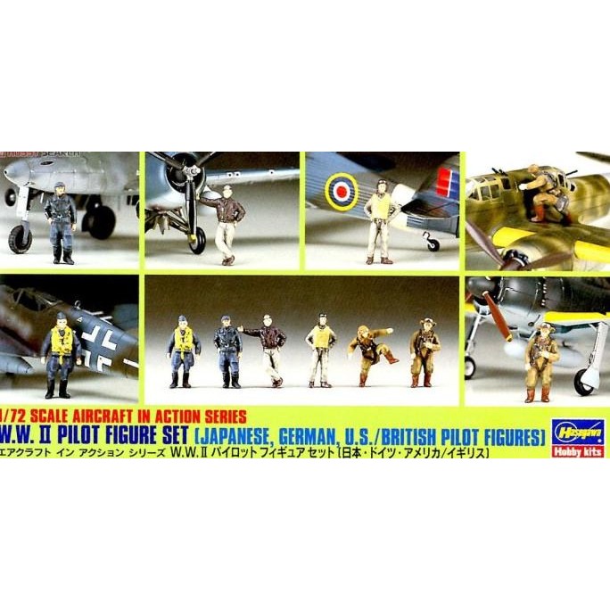 Jual Hasegawa 35008 1/72 WWII Pilot Figure Set Japanese German U.S ...
