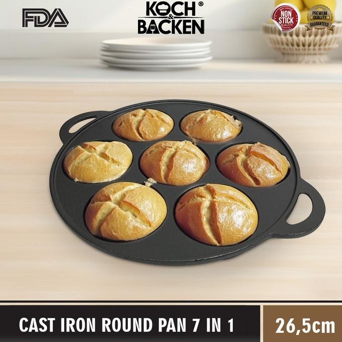 Jual KOCH&BACKEN Cast Round Pan 7 in 1 Panci Pancake Serabi | Shopee ...