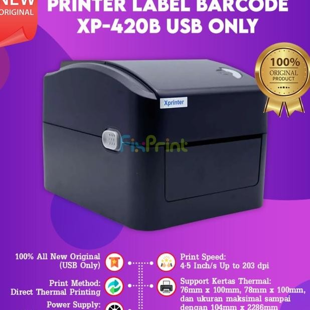 Jual Xprinter Barcode Printer Thermal Xp-420B / Bi-420B Xp420B Bi420B ...