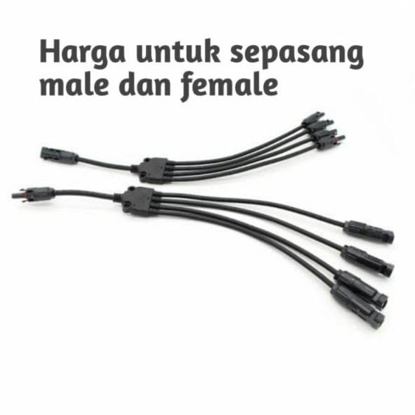 Jual Promo!! Kabel Connector Mc4 4In1 / Konektor Solar Panel Cabang 4 ...
