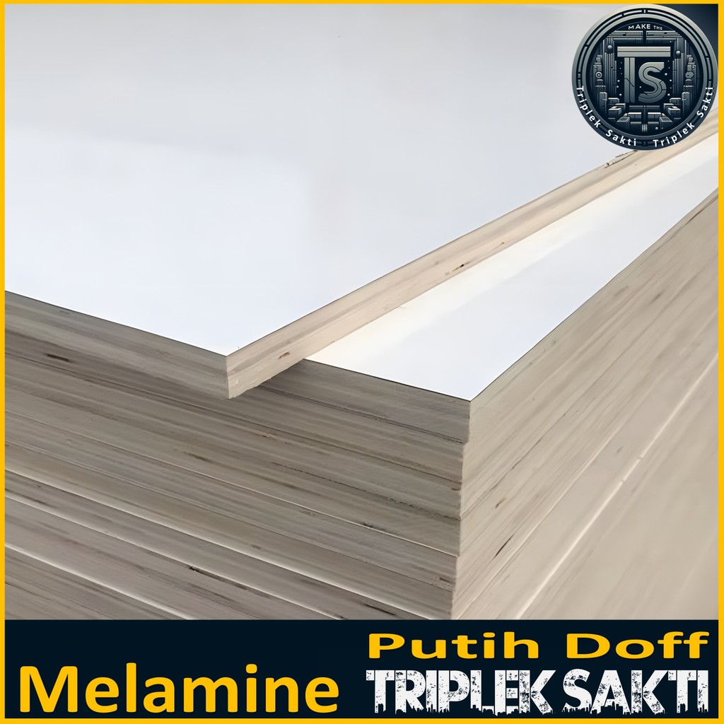 Jual Triplek Melamin Putih 12mm 40x80 cm ( 80x40 cm ) Putih Doff 1 Muka ...