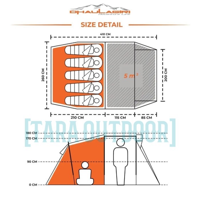 Jual tenda dhaulagiri mahika 5 original tenda camping kapasitas 5-6 ...