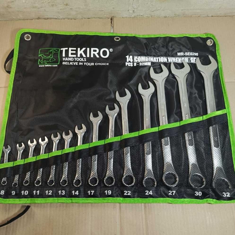 Jual Tekiro Kunci Ring Pas Set (8 - 32 Mm) 14 Pcs /Kunci Ringpas Set | Shopee Indonesia