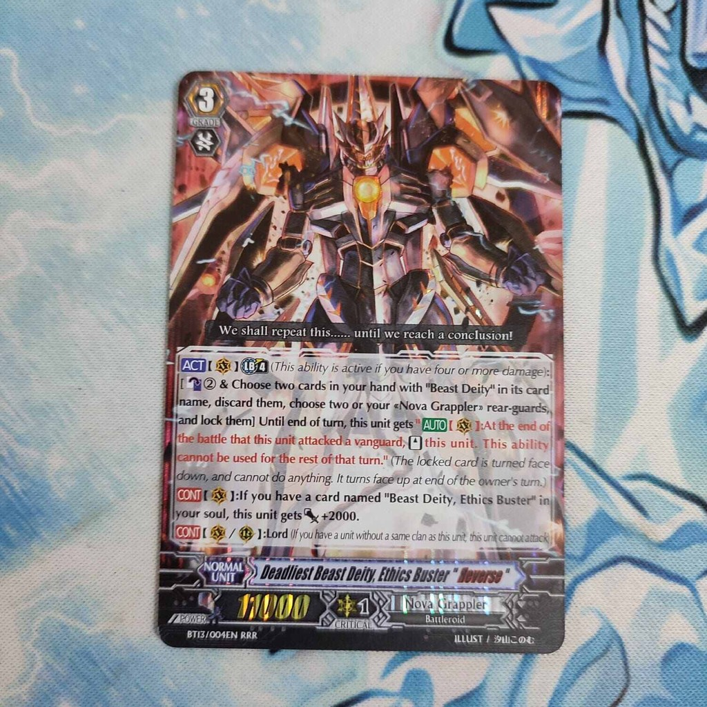 Jual vanguard deadliest beast deity ethics buster reverse BT13 RRR original | Shopee Indonesia