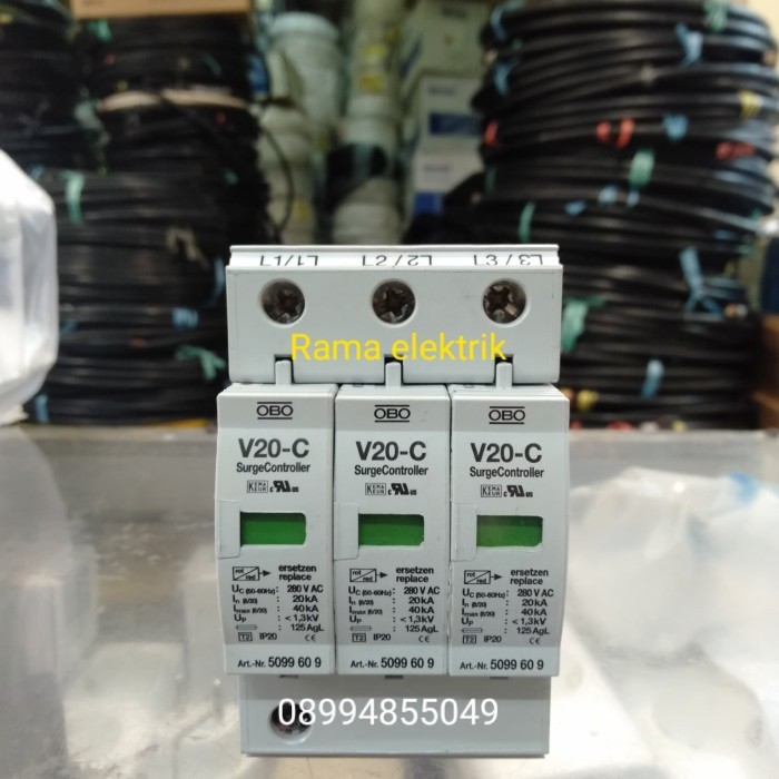 Jual Surge Arrester Obo V20-C 280Vac 3Phase Harga Promo!! | Shopee ...