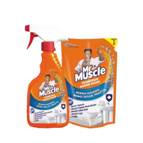 Jual Mr Muscle Pembersih Kamar Mandi 5 In 1 Pump & Pouch 500Ml Anti ...