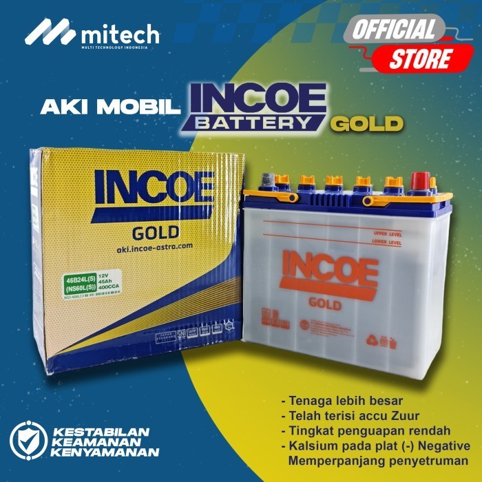Jual Incoe Gold Astra Aki Basah Mobil Honda HRV NS60LS - 12V / 45Ah | Shopee Indonesia
