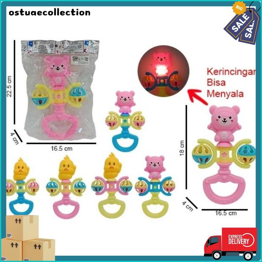 Jual Mainan Kerincingan Bayi Led (Menyala) Suara Nyaring (Order Sebelum ...