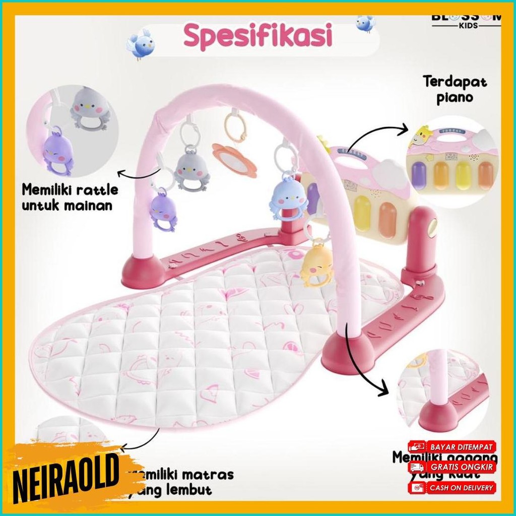 Jual Playgym Premium Alas Tebal Rattle Music Mainan Bayi Playmate Piano ...