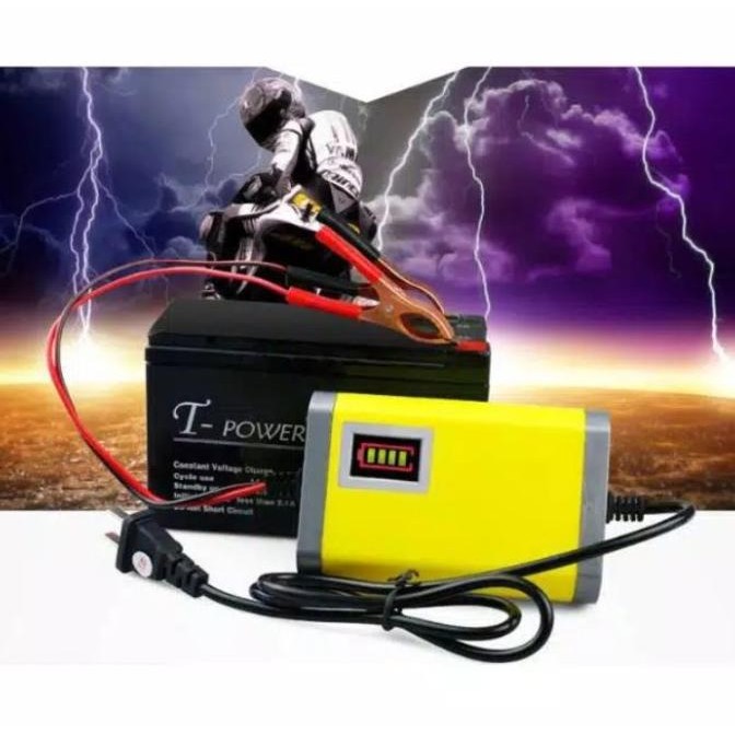 Jual Carger Aki Motor 12V Otomatis Portable Buat Mobil Motor Sepeda ...