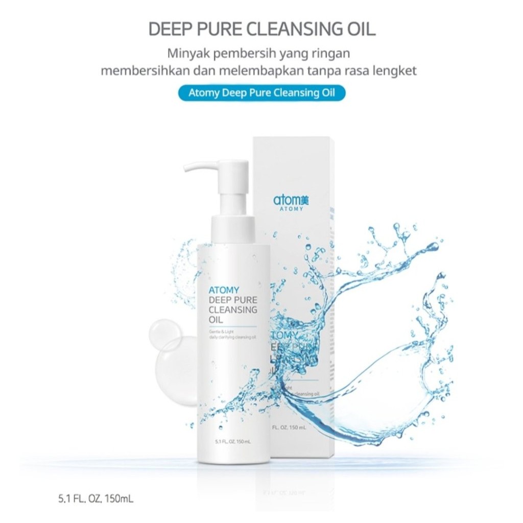 Jual Atomy Deep Pure Cleansing Oil Pembersih Mendalam, Make UP Tebal ...